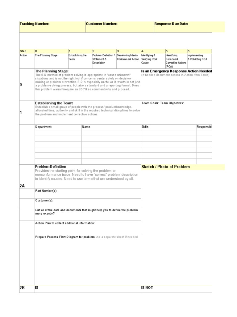 8d Form Pdf Business Cognitive Science