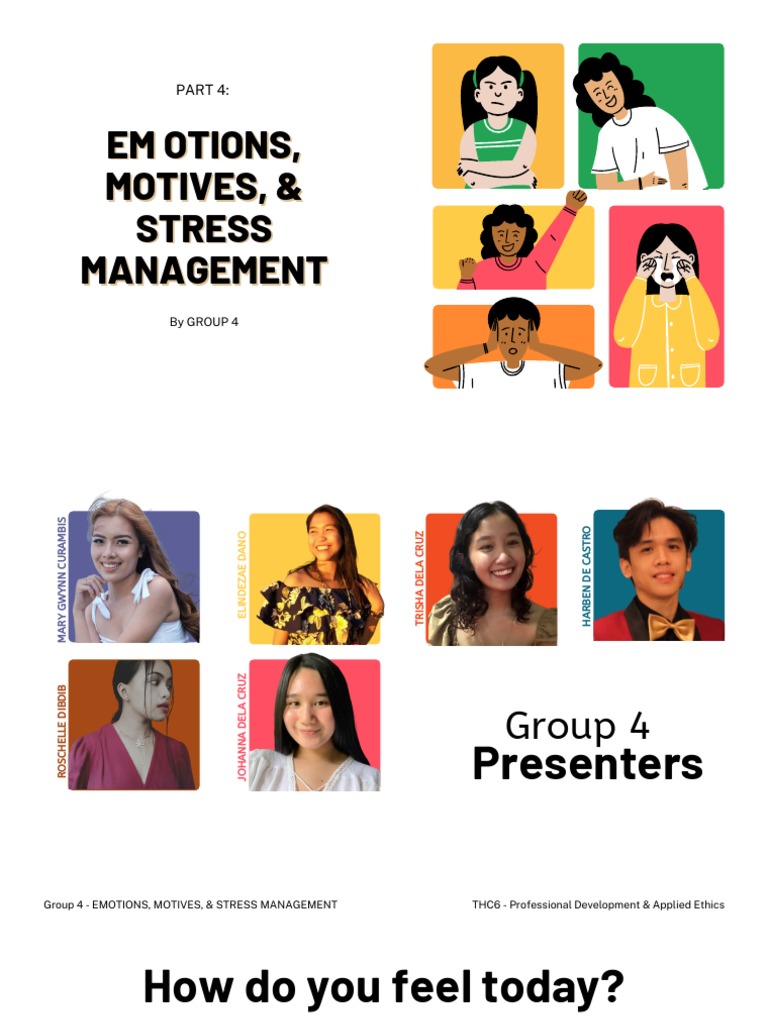 Group 4-Part 3 Technique in Professional Development Stage 2 - Emotion and Motives and G. Stress ...