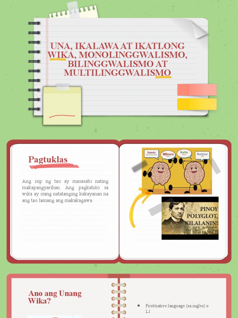 Una, Ikalawa, Ikatlong Wika, Mono, Bi, Multi | PDF
