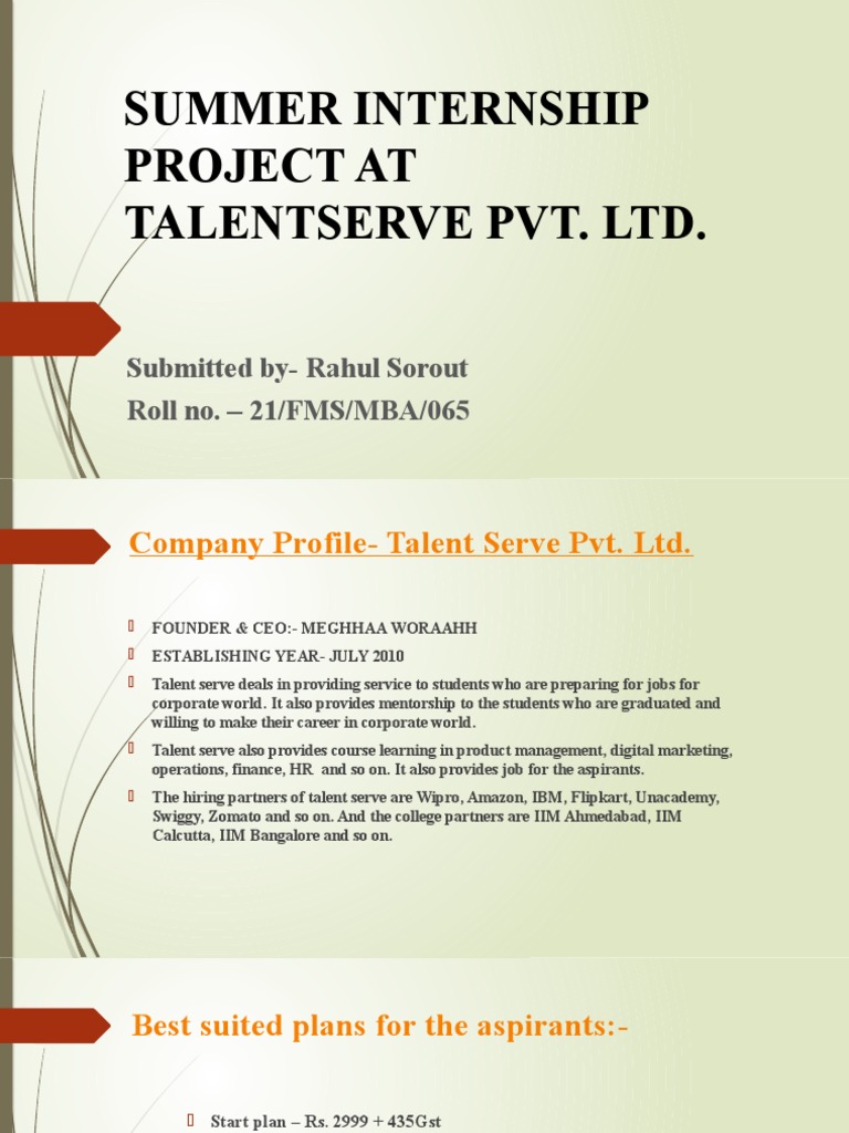 Sip PPT Rahul | PDF | Sales | Social Media Marketing