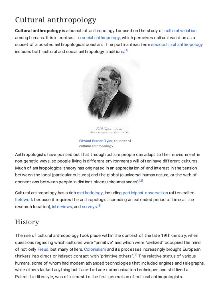 Understanding Cultural Anthropology: From Early Concepts of Culture and ...