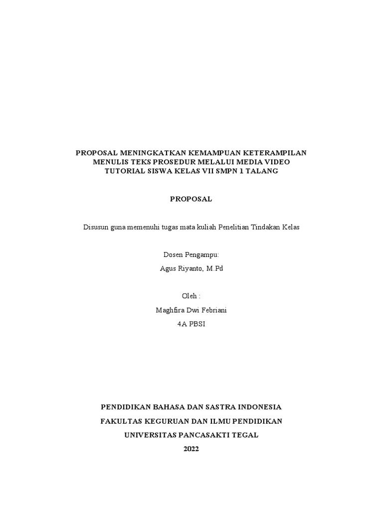Proposal PTK | PDF | Bisnis