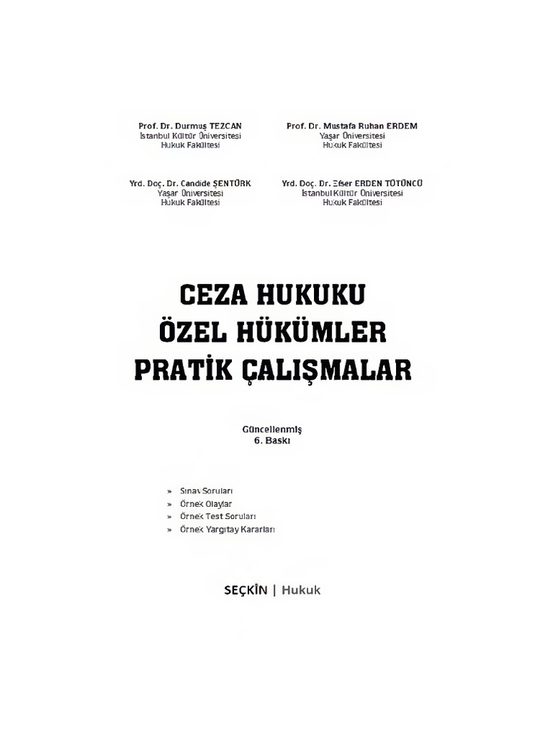 Ceza Özel Pratik | PDF