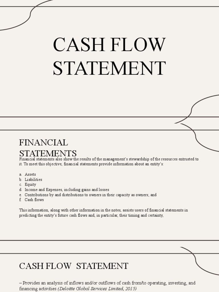 Cash Flow Statements | PDF | Expense | Debits And Credits