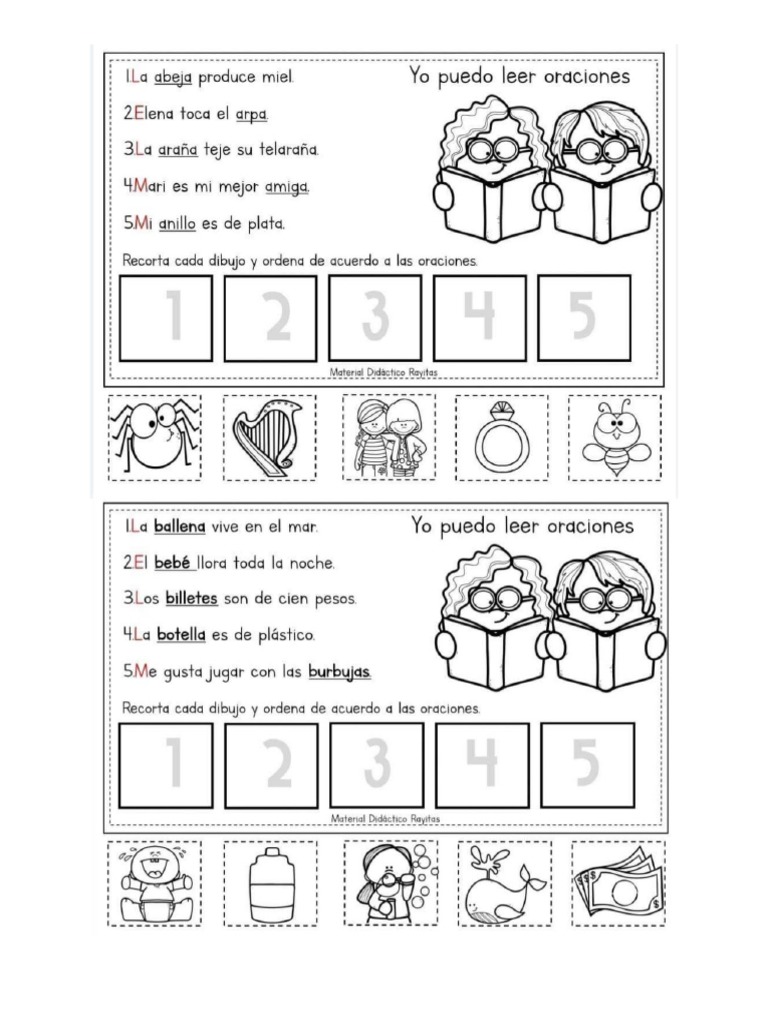 1.-Yo Puedo Leer Oraciones | PDF
