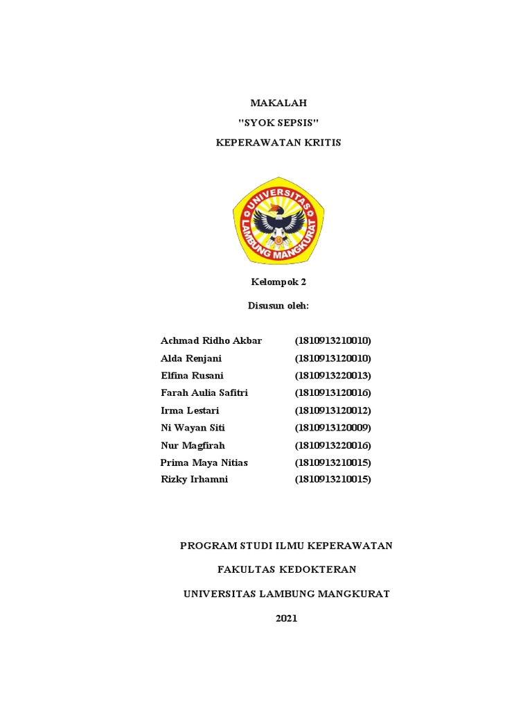 Kel 2 - Askep Syok Sepsis | PDF