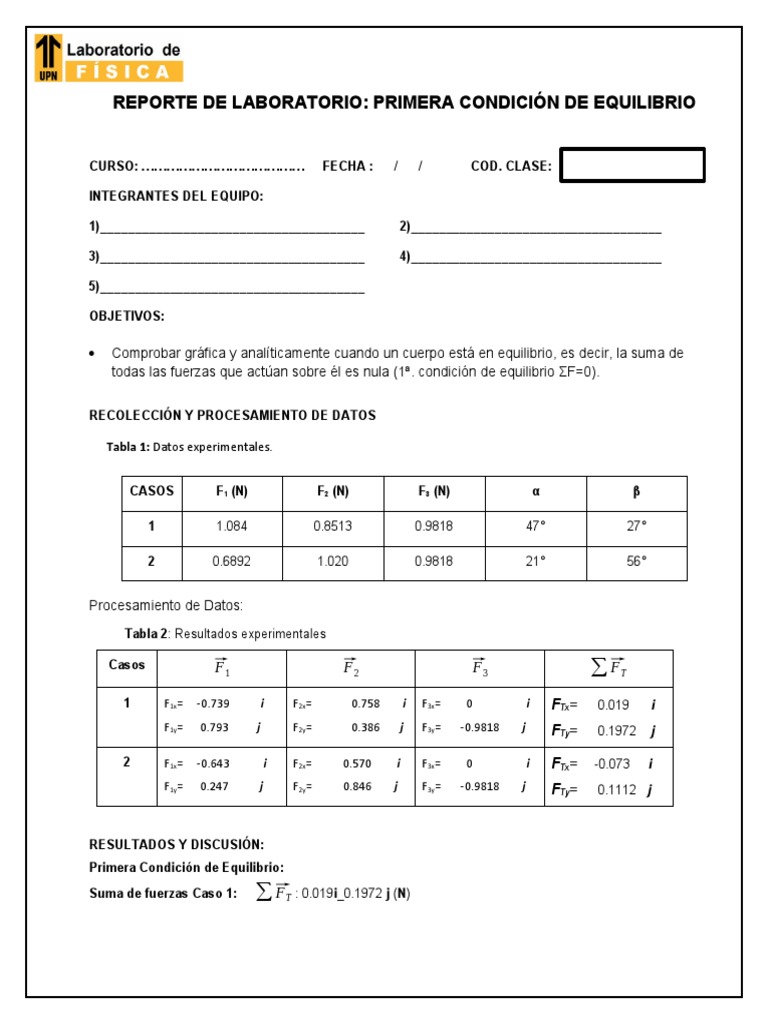 Reporte Lab Fisi1 s05 Pce | PDF