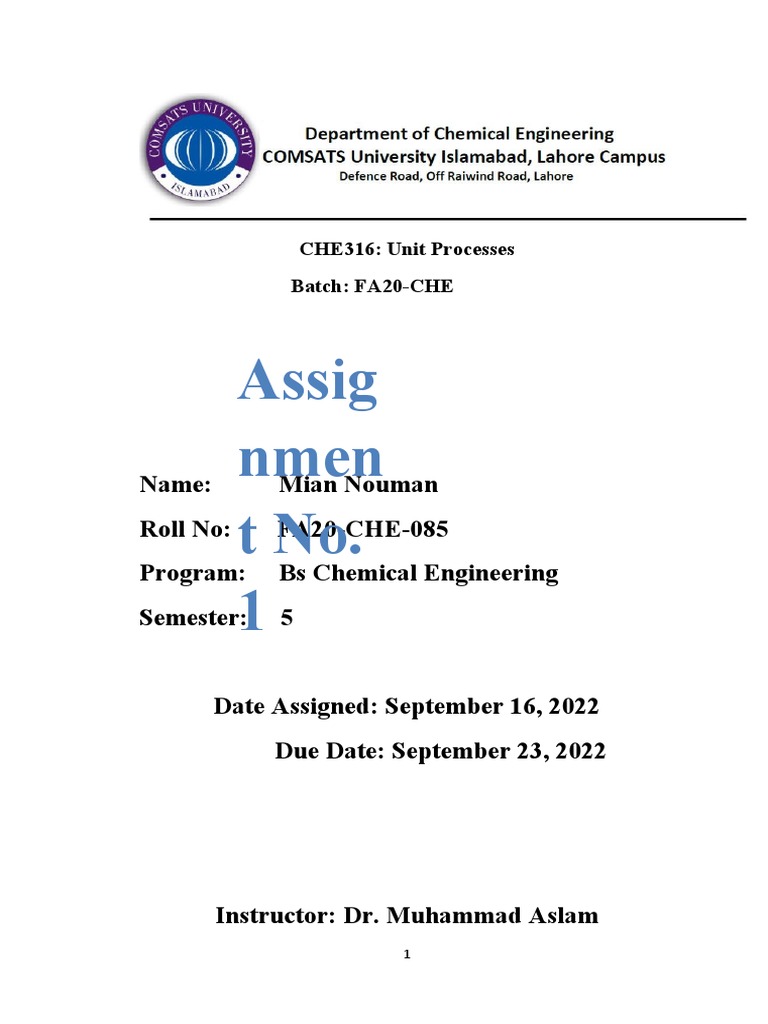 Up Ass 1 | PDF | Oil Refinery | Chemical Process Engineering