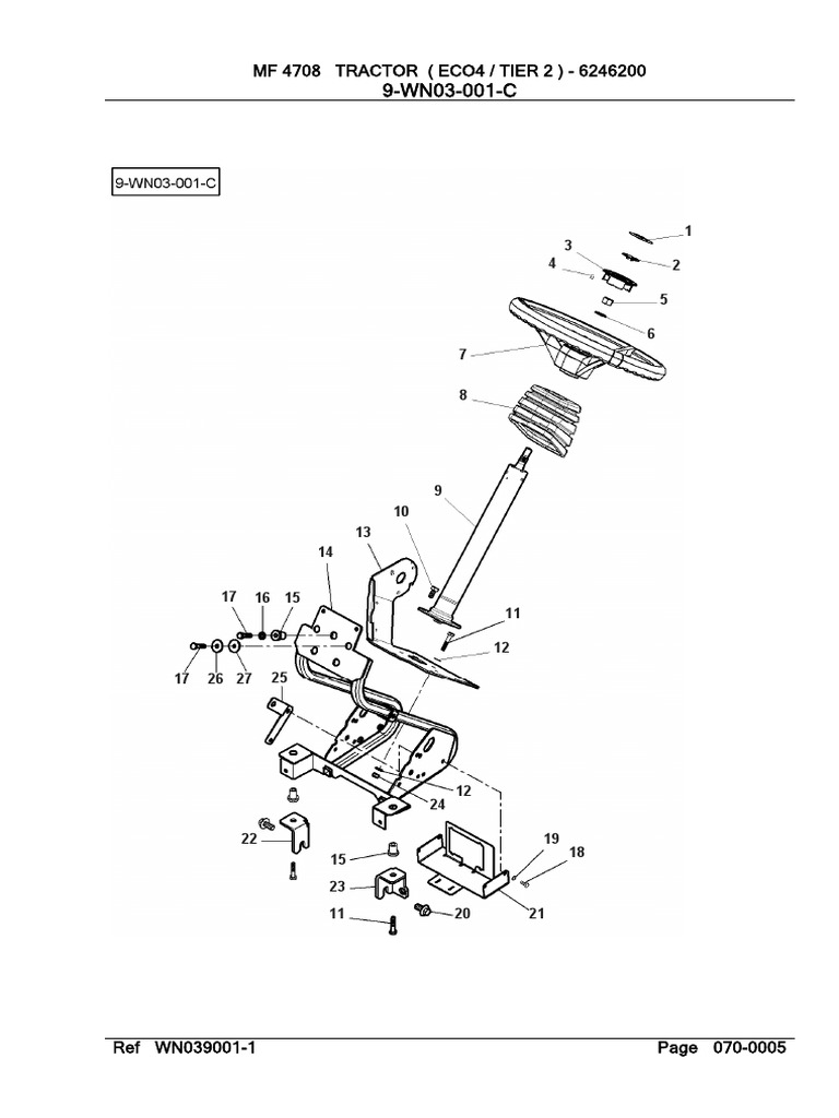 MF 4708 Tractor Parts Overview | PDF | Screw | Tractor