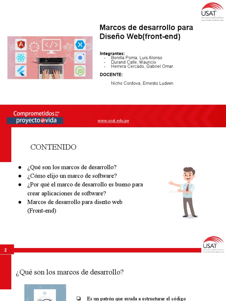 Marcos de Desarrollo para Diseño Web (Front-End | PDF | Ingeniería de ...