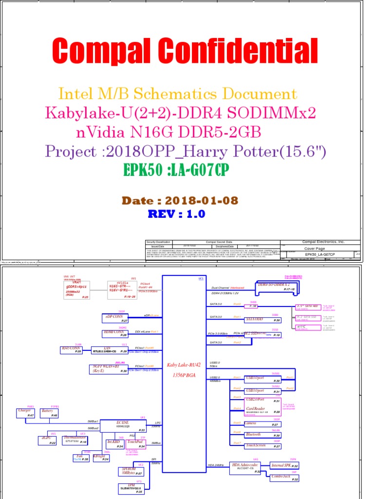 Epk50 La-G07cp (Rev 1.0) - PDF | PDF | Computer Engineering | Computer Hardware