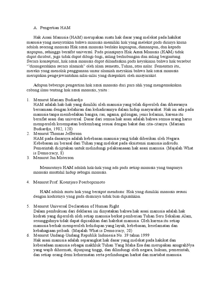 Pengertian dan Sejarah HAM di Indonesia | PDF | Ilmu Sosial