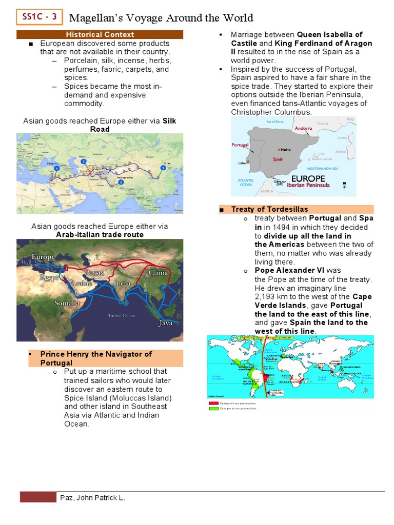 SS1C - 3 Magellan's Voyage Around The World | PDF | Age Of Discovery ...