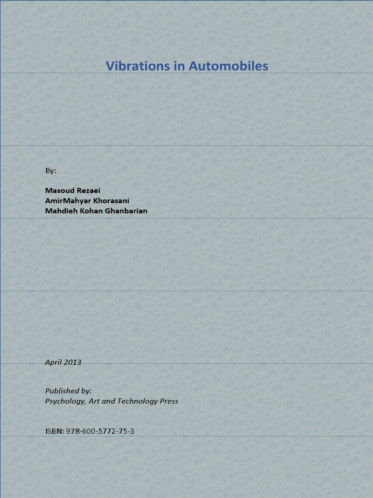 Automobile Vibration Analysis Guide | PDF | Engineering | Composite ...