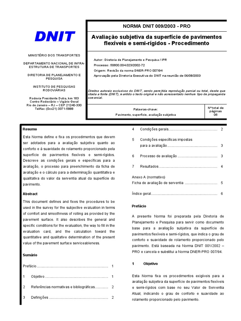 Dnit 009 2003 Pro | PDF