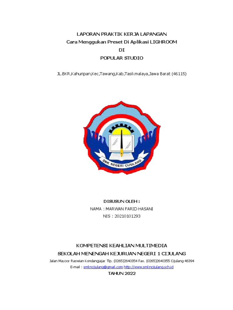 Format Laporan PKL | PDF