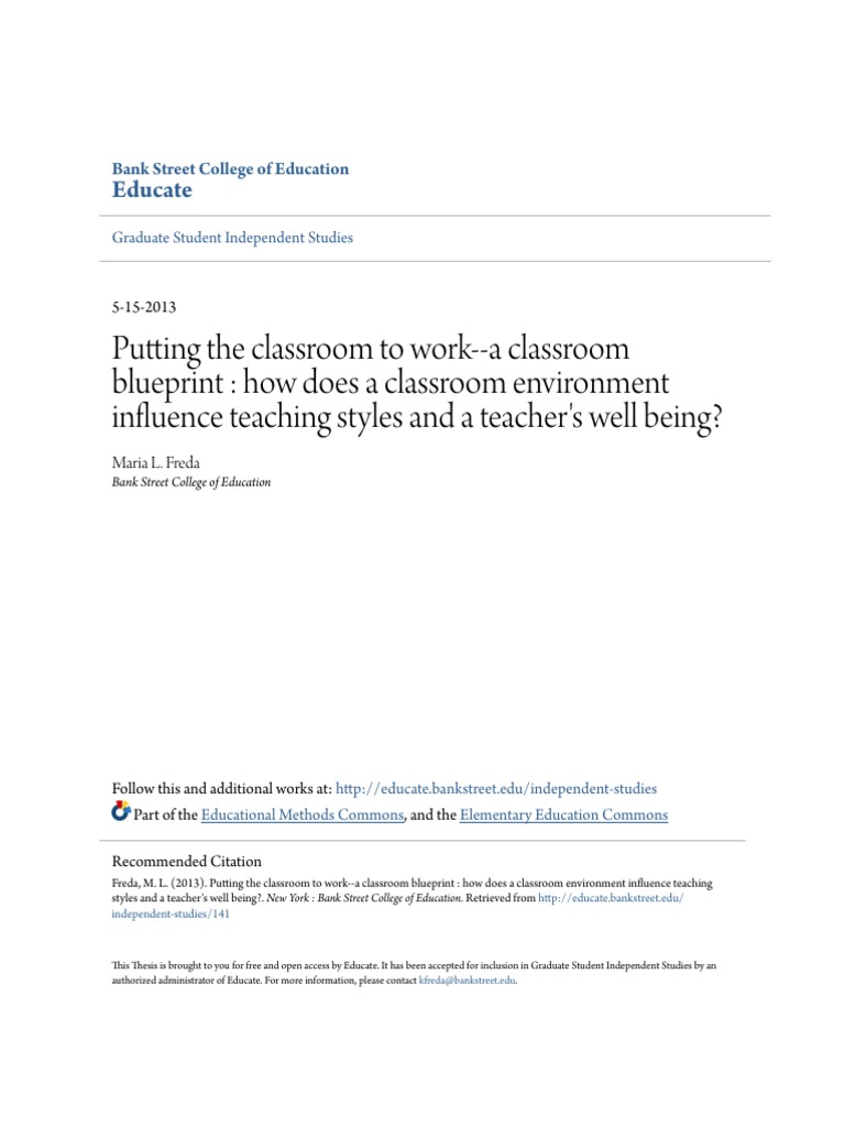 Putting The Classroom To Work - A Classroom Blueprint - How Does A ...