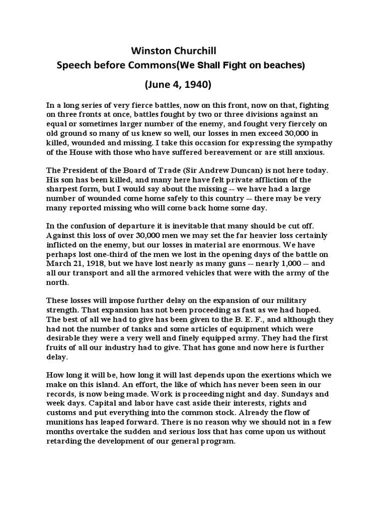 Speech | PDF | Military | Conflicts