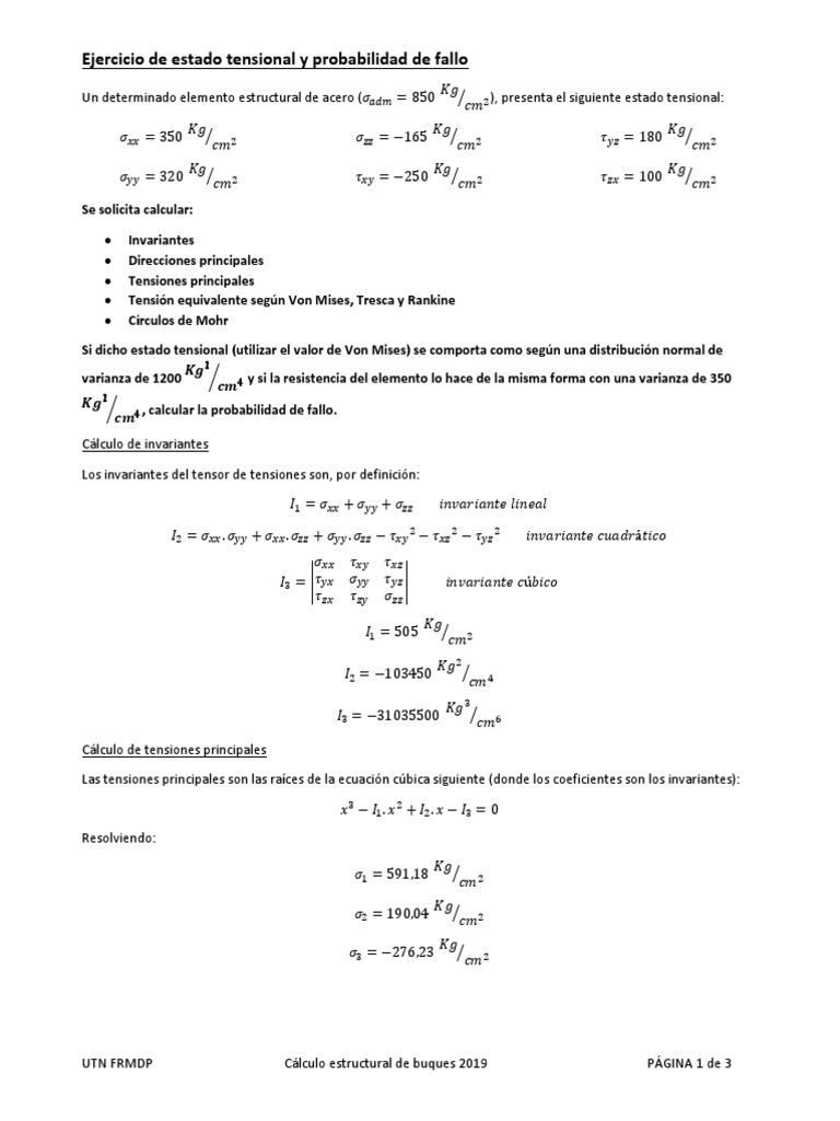 Ejercicio Probabilidad de Fallo | PDF | Estrés (Mecánica) | Física teórica