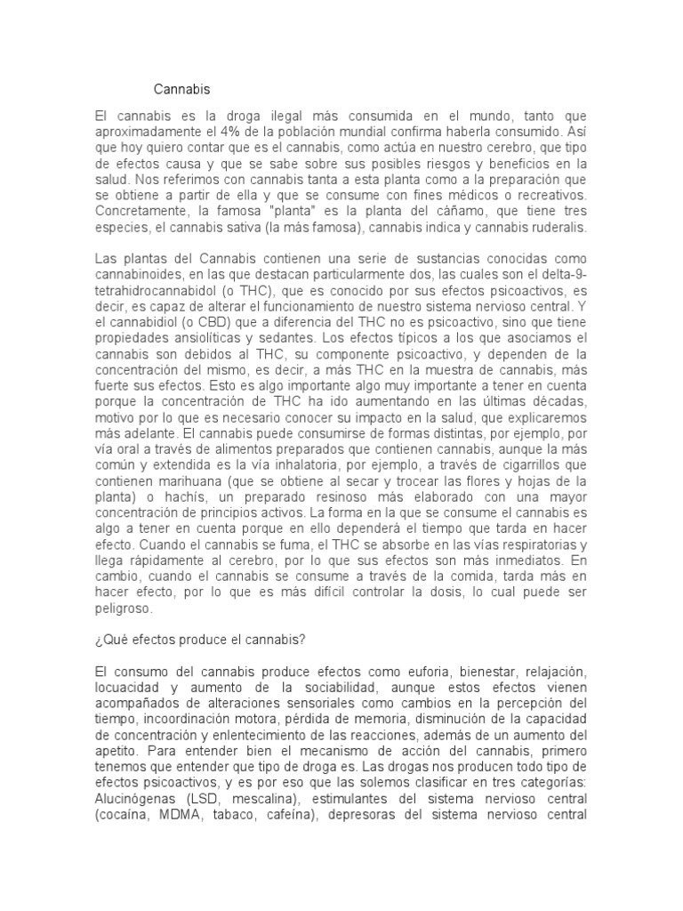 Cannabis Pdf Cannabis Droga Tetrahidrocannabinol