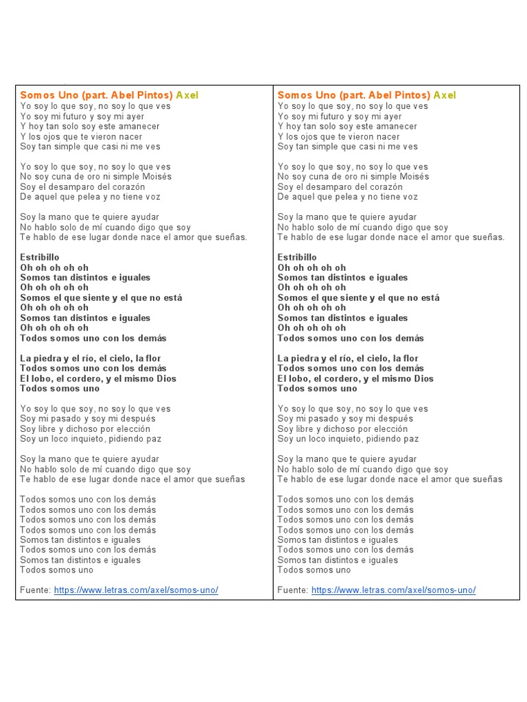 Somos Uno | PDF