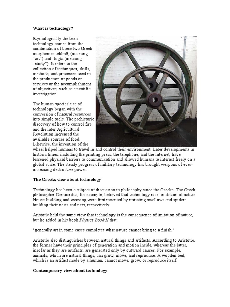 What Is Technology | PDF | Human | Aristotle