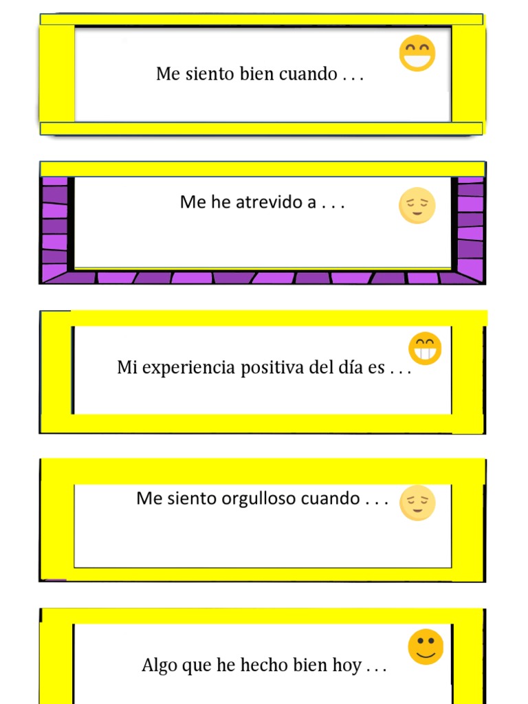 Tarjetas-Autoestima WORD | PDF