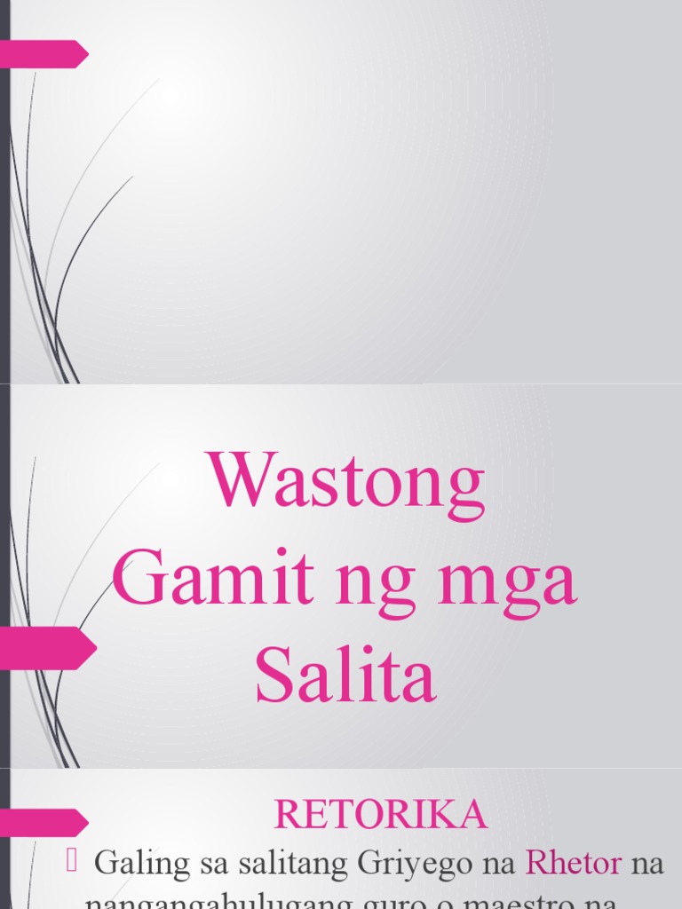 Wastong Gamit NG Salita | PDF