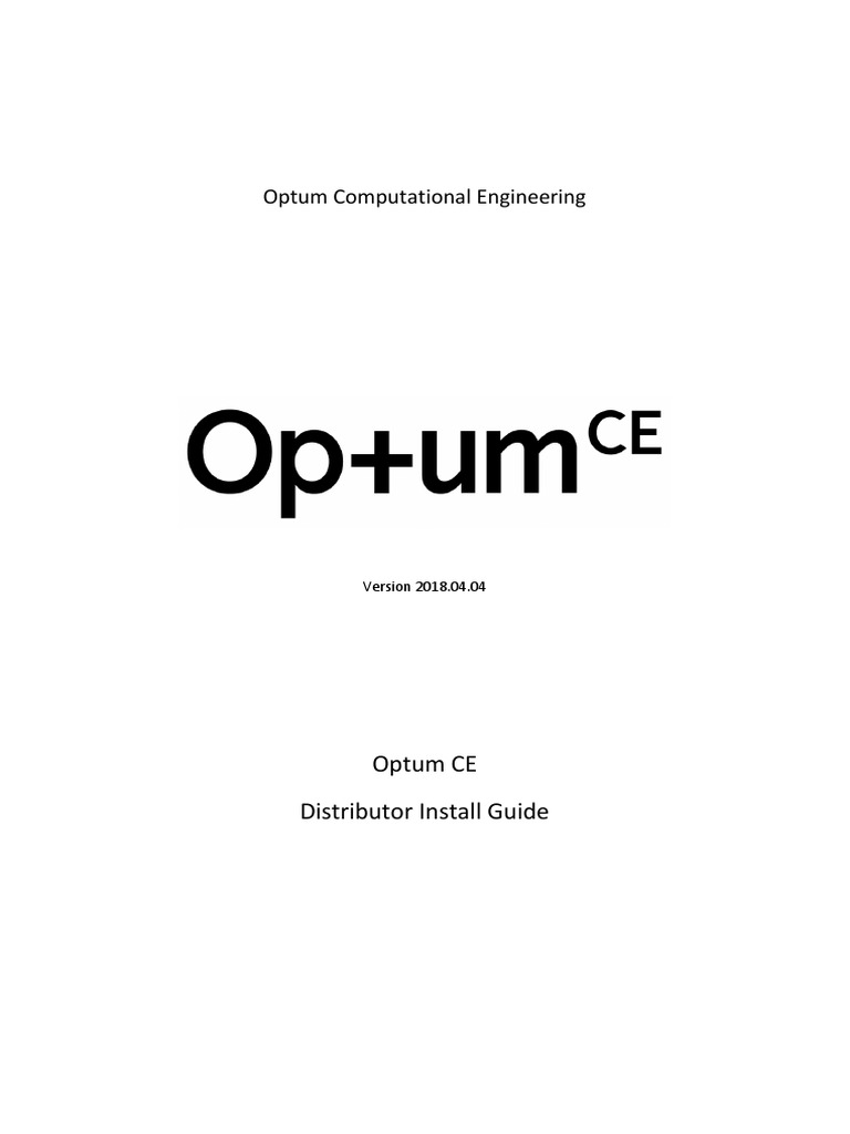 Optum CE - Distributor Install Guide | PDF | Port (Computer Networking) | Installation (Computer ...