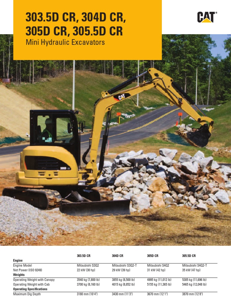 305.5D CR Hydraulic Excavator | PDF | Horsepower | Engines