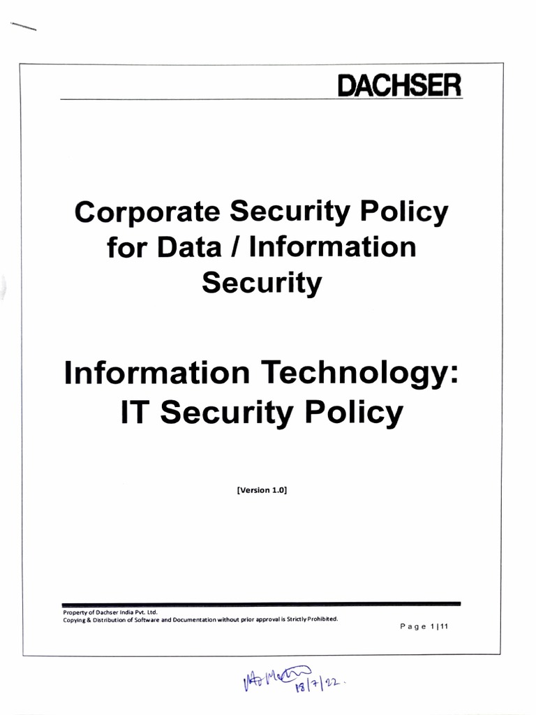 Secu Polic | PDF | Information Security | Computer Security