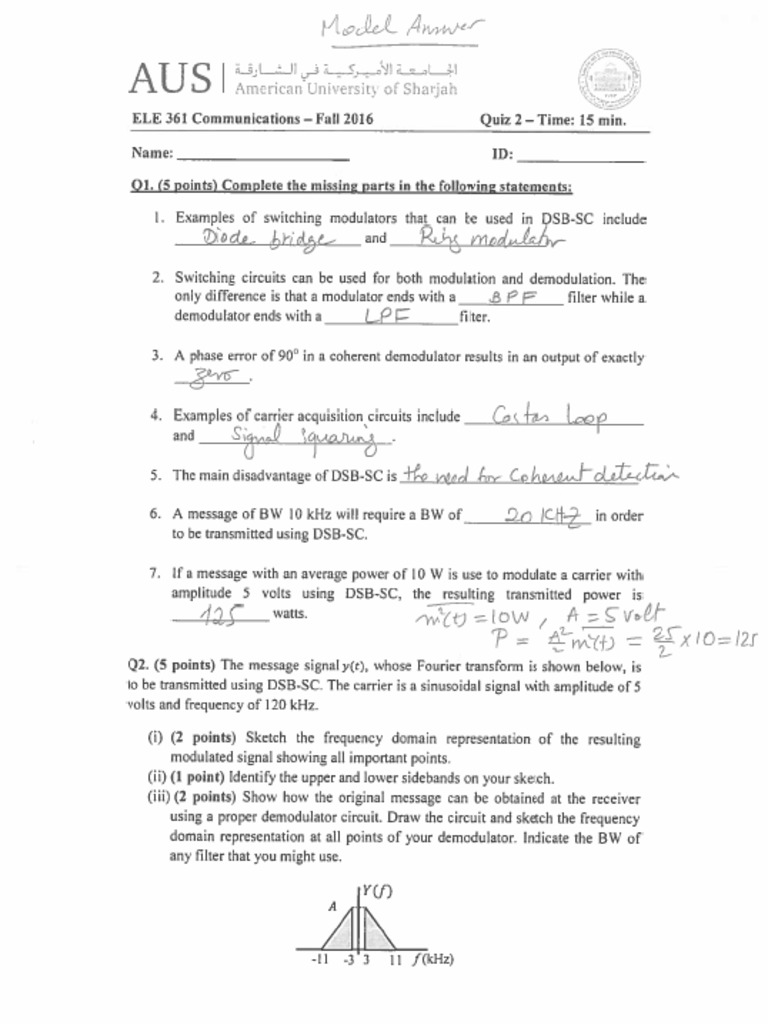 Quiz 2 Solution 2016 | PDF Quiz 2 Solution 2016 | PDF
