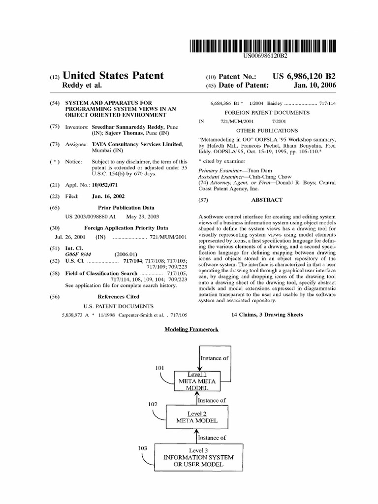 2006 Pat6986120 System And Apparatus For Programming System Views In An Object Oriented 