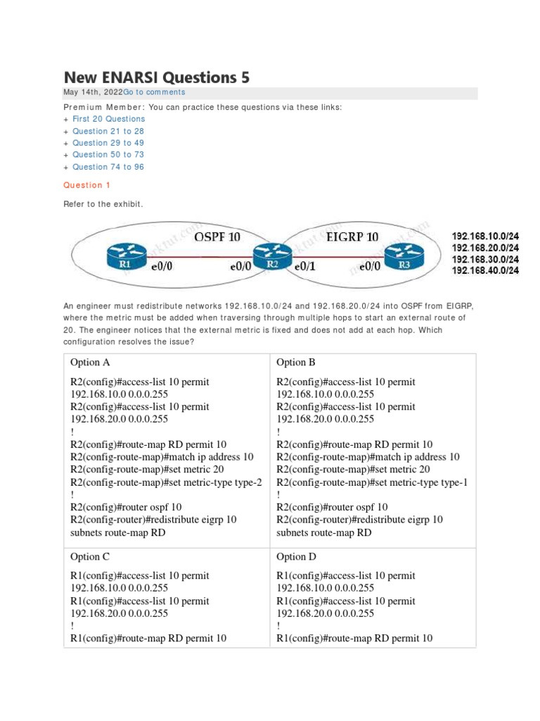 CCNP 300 410 ENARSI Networktut 8 2022 | PDF | File Transfer Protocol | Router (Computing)