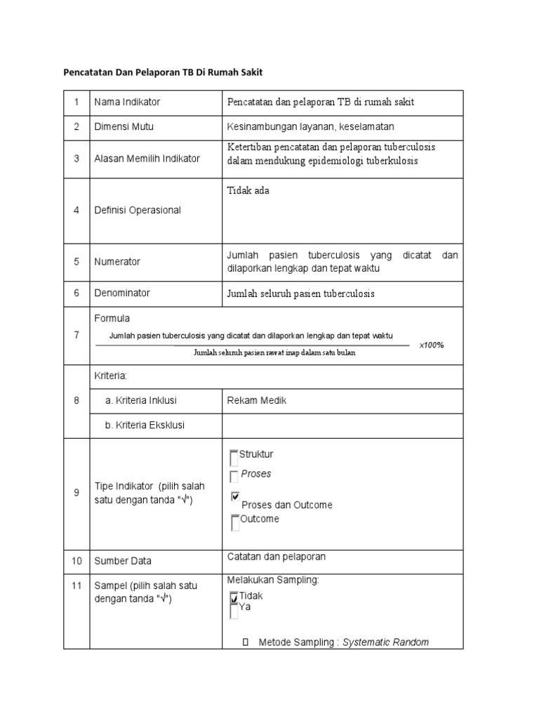 Tabel Skoring TB Anak di RS | PDF