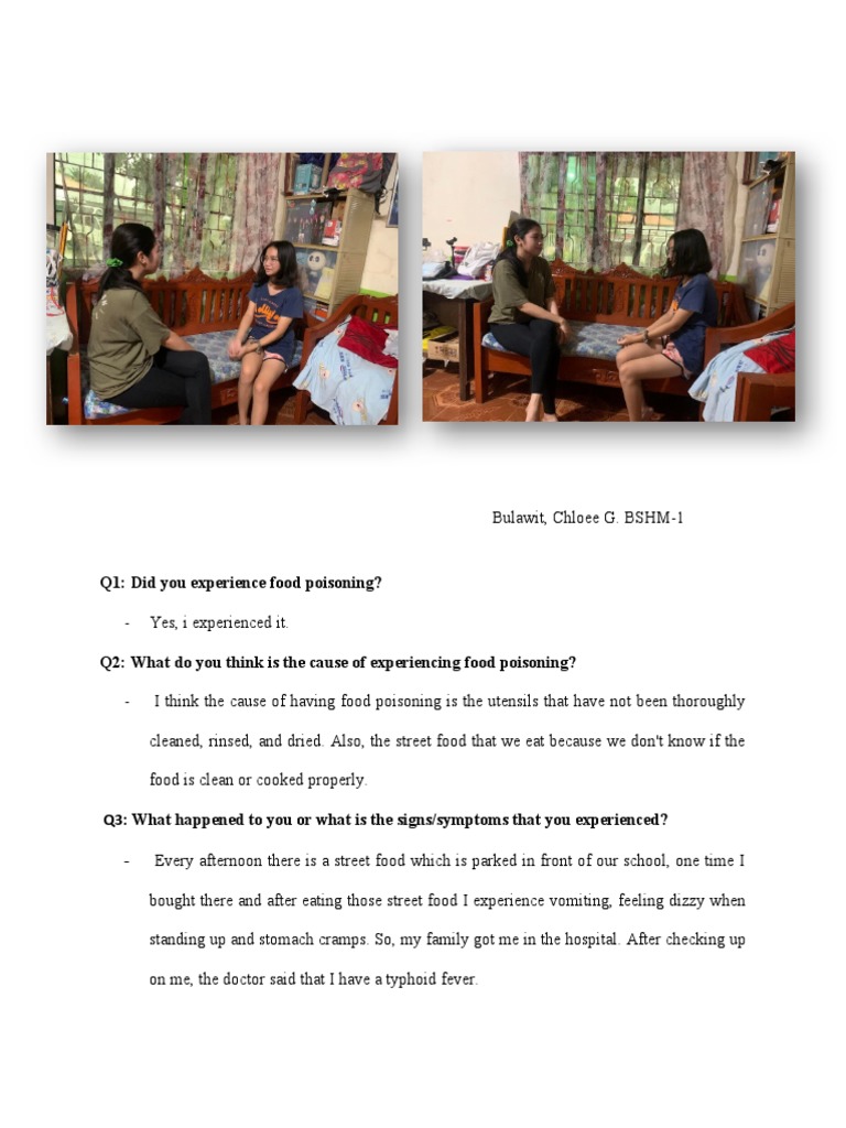 Bulawit, Chloee G. BSHM-1 INTERVIEW IN THC2 | PDF