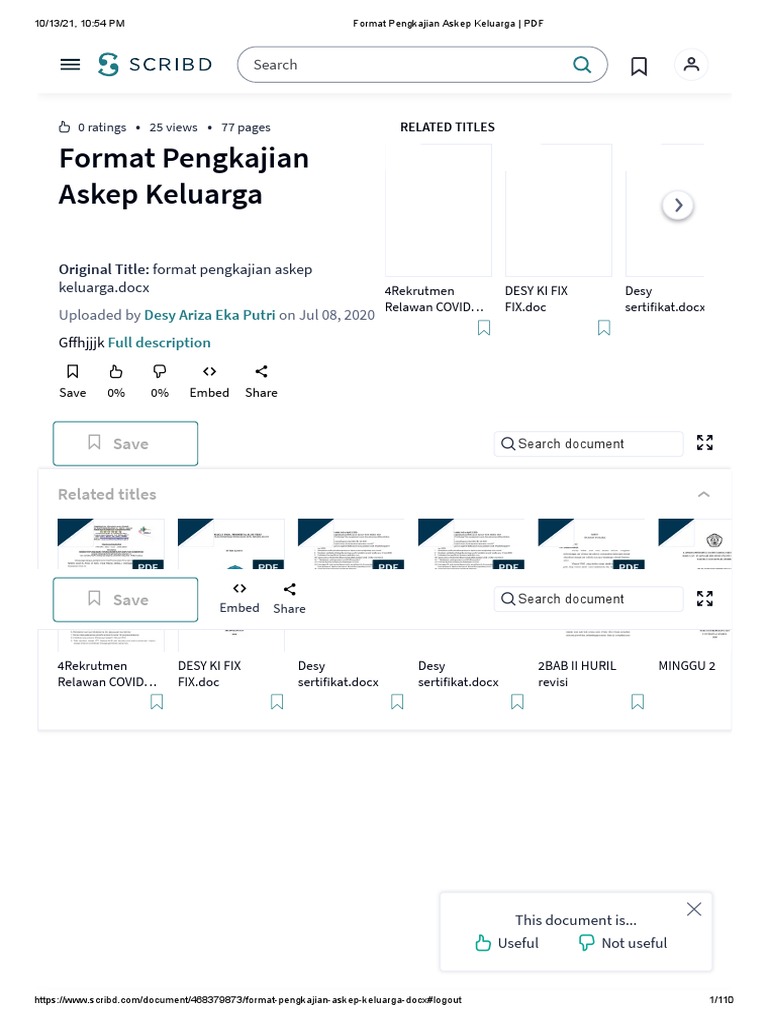 Format Pengkajian Askep Keluarga - PDF | PDF