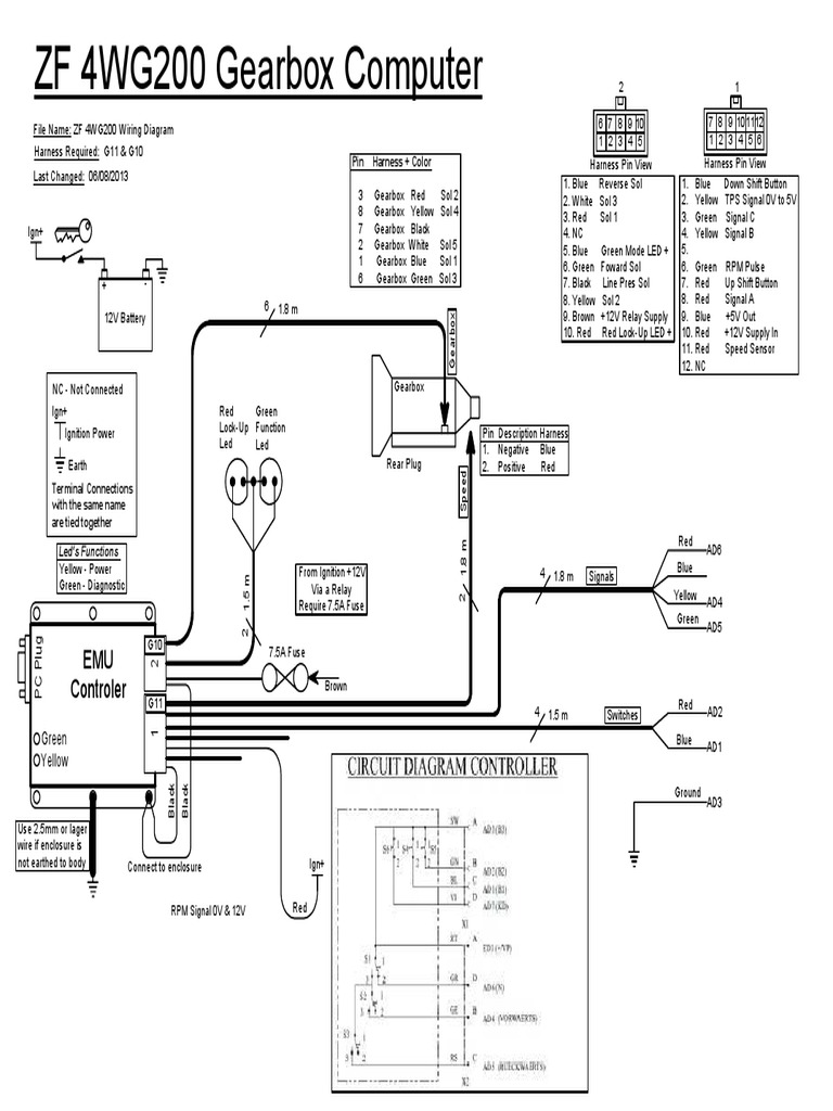 ZF 4WG200 Transmission Wiring Guide | PDF | Computer Engineering ...