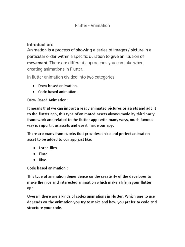 Flutter Animation Download Free Pdf Computer Science Software