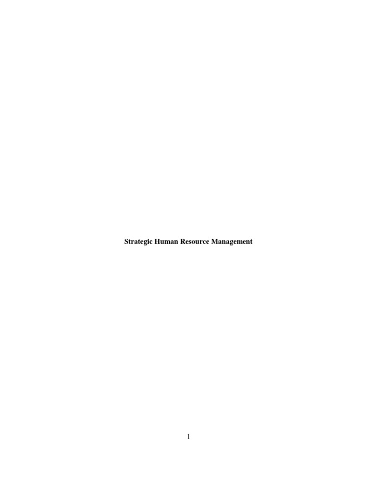 Strategic Human Resource Management at Google Inc. | PDF