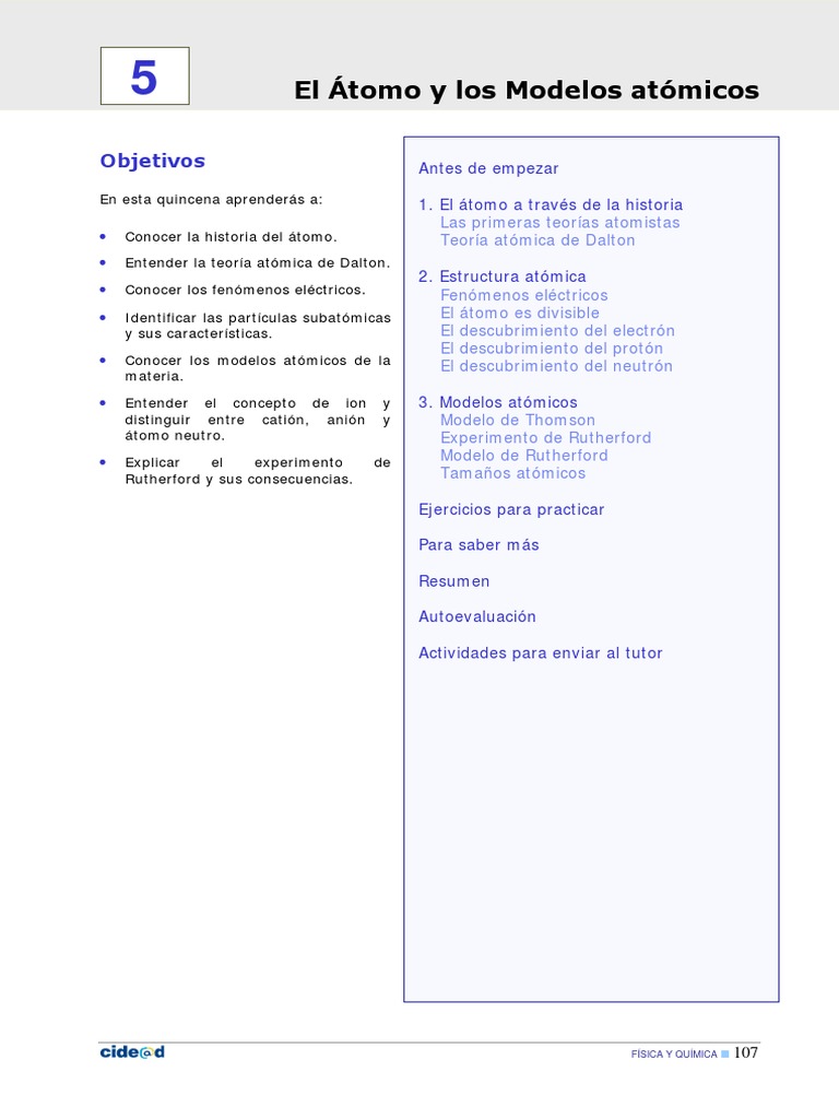 El desarrollo de la teoría atómica: desde las ideas atomistas de la ...