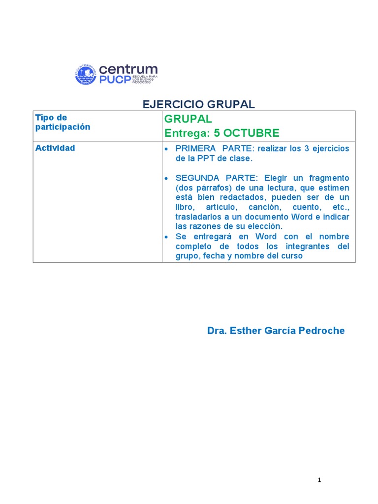Bases Tarea Grupal | PDF