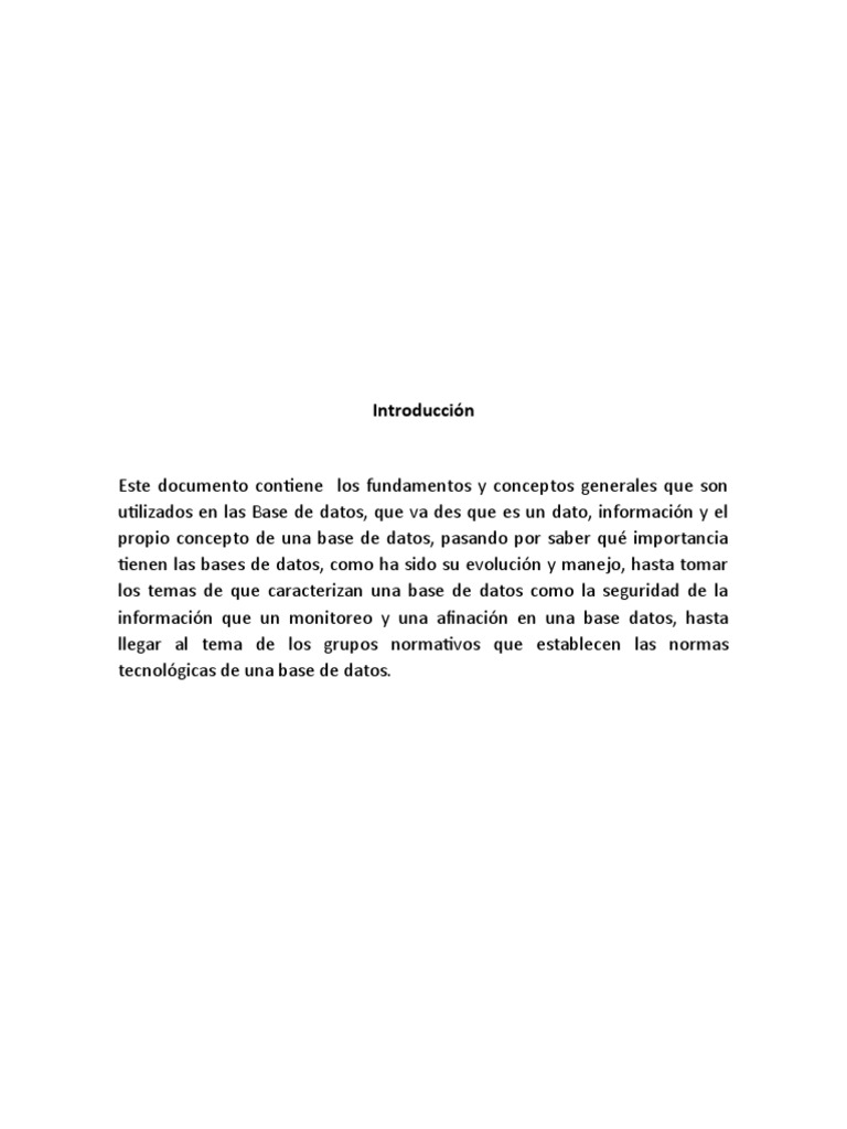 Producto 1 Administración de Bases de Datos | Descargar gratis PDF | Bases de datos | Base de ...