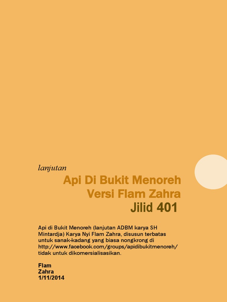 Lanjutan Api Di Bukit Menoreh Versi Flam Zahra Jilid 401 | PDF