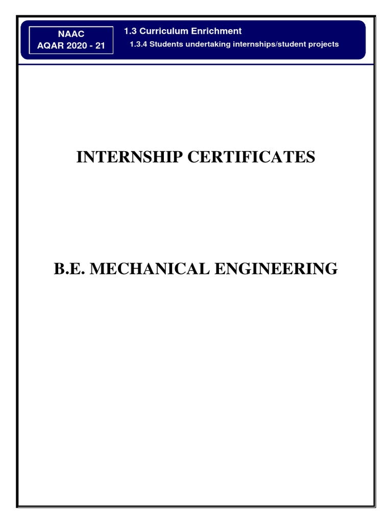 Link To Relevant Internship MECH | PDF | Engineering | Science