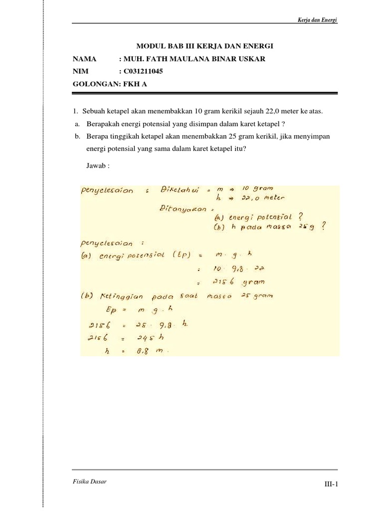 Modul Bab 3 - Muh. Fath Maulana Binar Uskar - C031211045 | PDF
