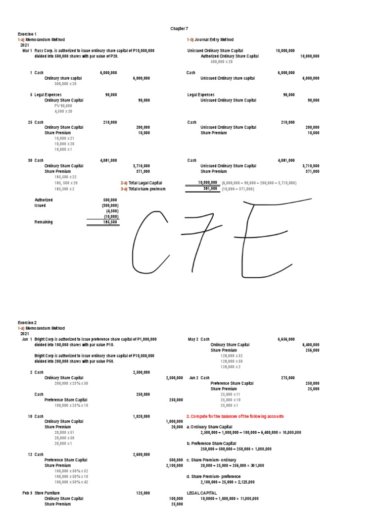 Solution Chapter 7 Complete Far2 | PDF | Capital Surplus | Preferred Stock