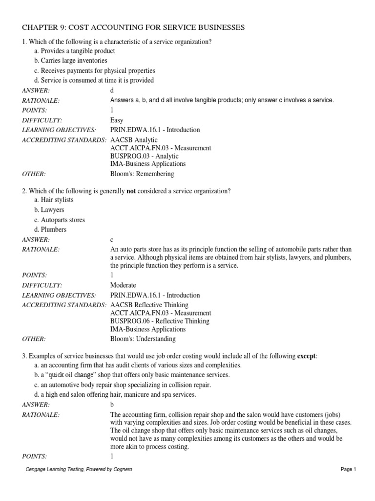 Vanderbeck 17e Chapter 09 Test Bank 2 | PDF | Accounting | Cost Accounting