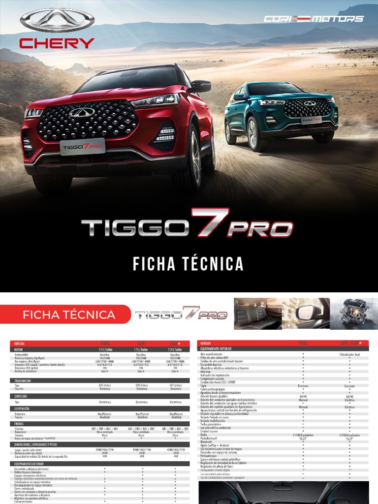 Ficha Técnica Tiggo 7 Pro Ver4 | PDF