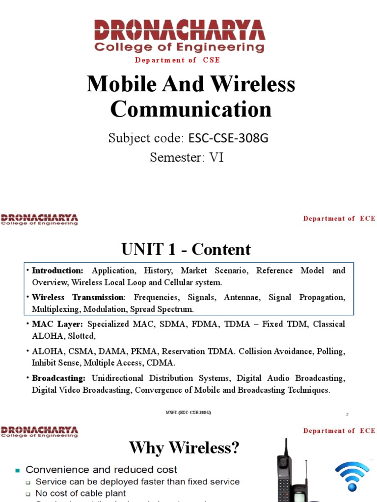 Unit 1 - Part1 | Download Free PDF | Modulation | Wireless
